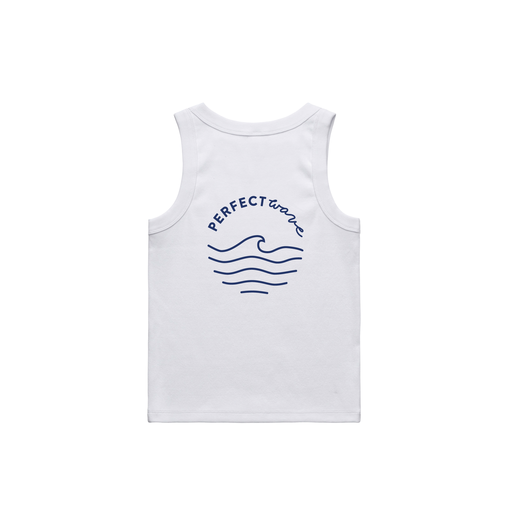 Perfect Wave Women's White Ribbed Singlet - Perfect Wave Travel