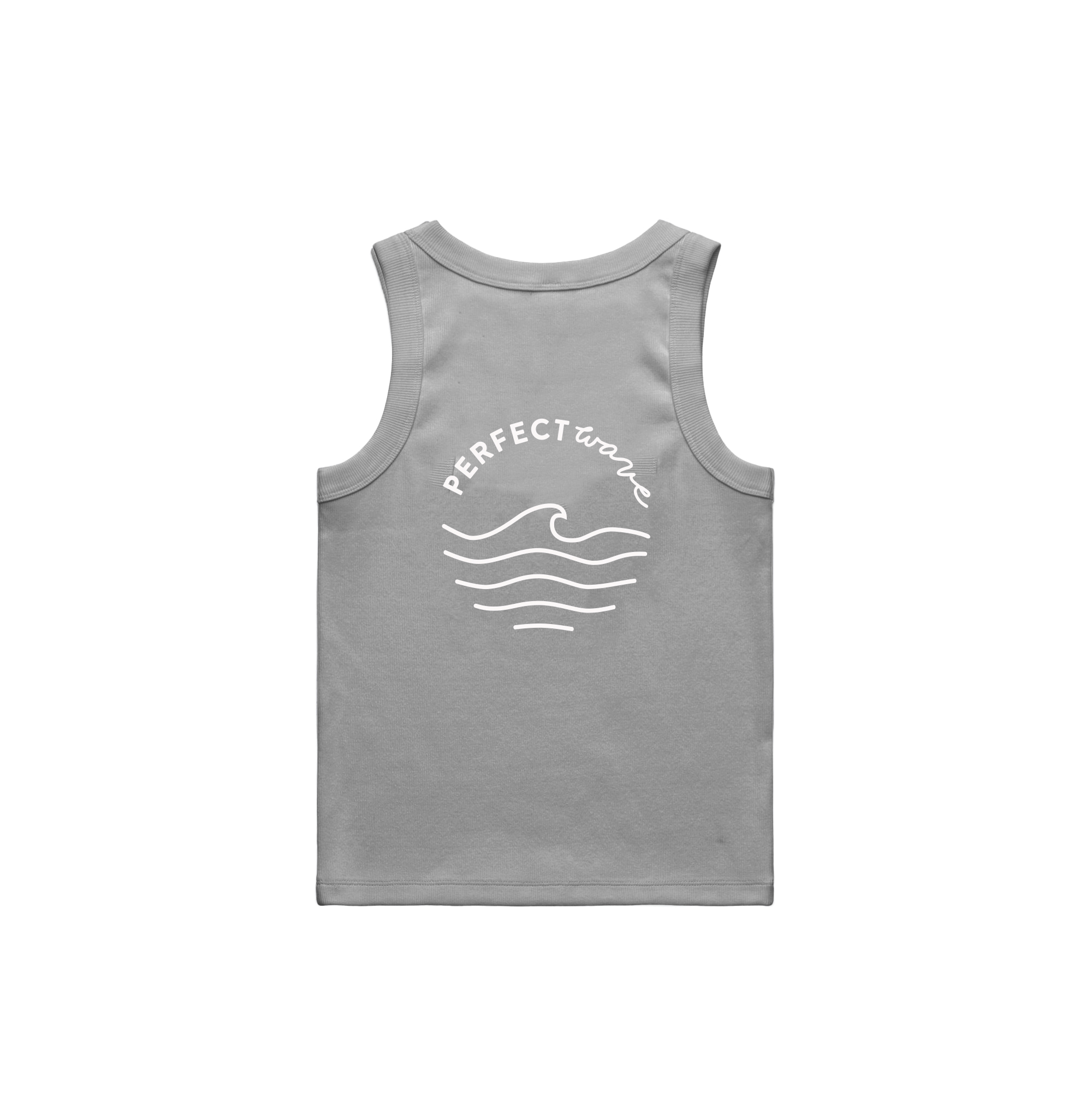 Perfect Wave Women's Grey Ribbed Singlet - Perfect Wave Travel